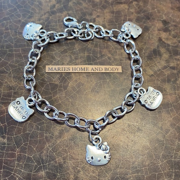 Jewelry | Hello Kitty Sanrio Mini Charms Bracelet New Silver Womans Y2k ...